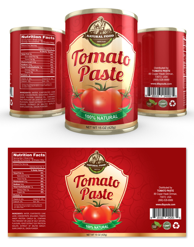 Tomato Paste Label Template DLayouts Graphic Design Blog